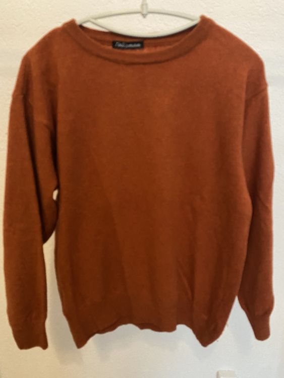 Pull vintage orange en laine d’agneau, t.38/M | Kaufen auf Ricardo