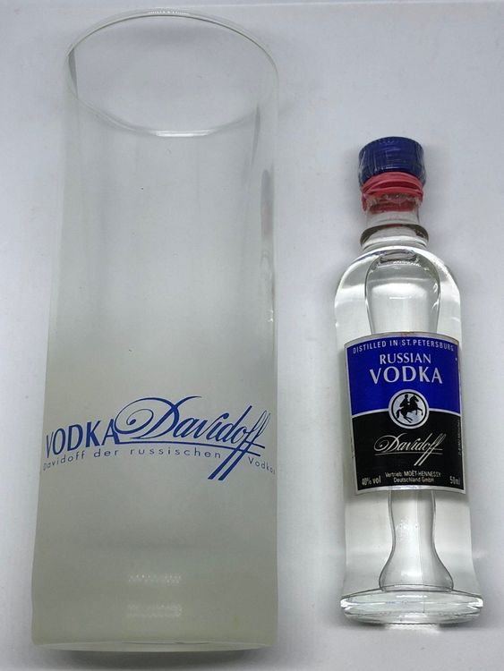 Vodka Davidoff Miniatur inkl. Trinkglas | Kaufen auf Ricardo