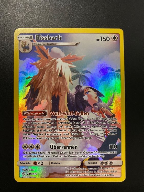 Pokemonkarte Bissbark (Neu (gemäss Beschreibung)) in Neuhausen für CHF 10 – mit Lieferung auf ...