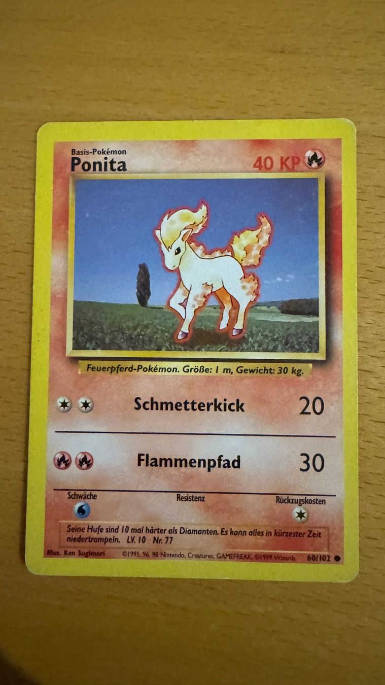 Pokemon Karte Ponita Base Set Deutsch 60/102 (Gebraucht) in Münchwilen ...