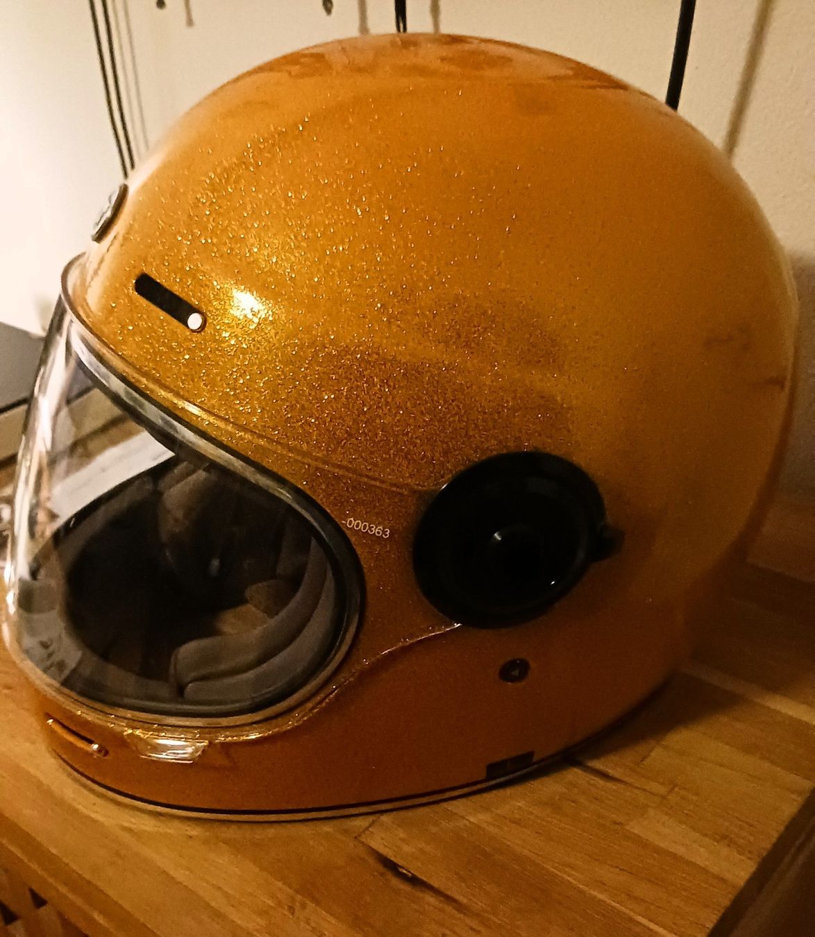 TORC, Retro Full Face Helmet Gold - 70er Style Vintage Helm (Gebraucht ...