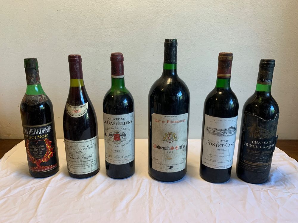 Vin rouge divers 1986-1993 (x6) (D'occasion) à Geneve pour CHF 21 ...