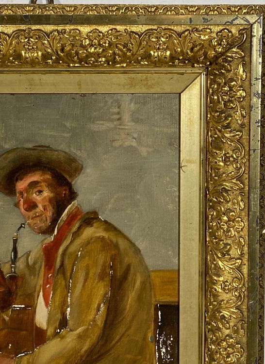 Antike Gemälde von Mann mit Pfeife Monogrammiert (Gebraucht) in Root für CHF 20 – mit Lieferung ...