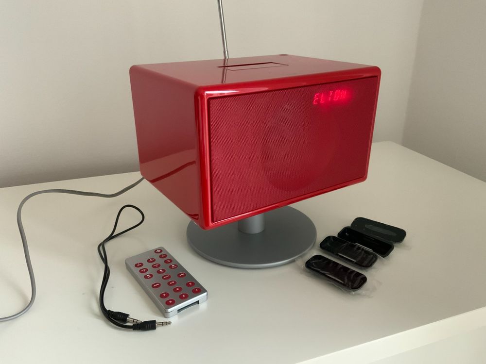 Geneva Sound System Model S in rot, inklusive Standfuss, OVP (Defekt ...