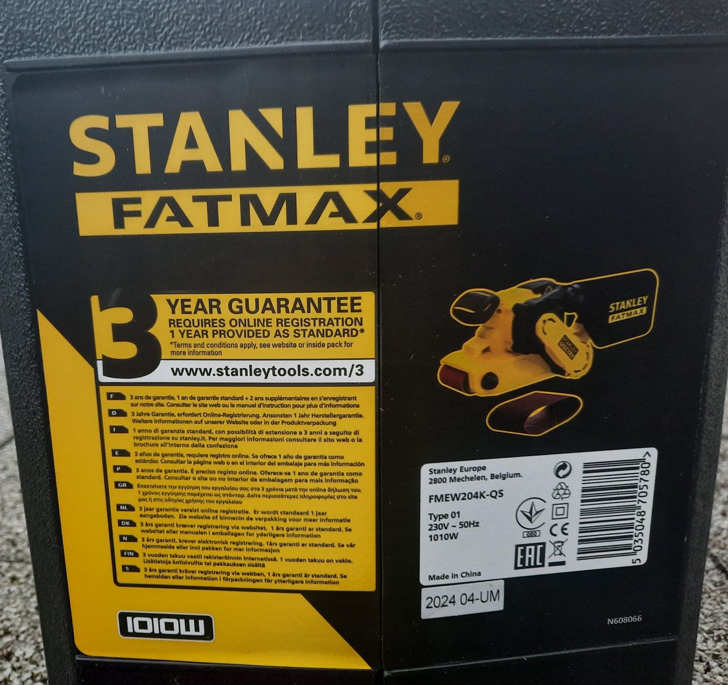 Stanley Fatmax Bandschleifer 1010W - mit Garantie bis 2029 (Gebraucht ...
