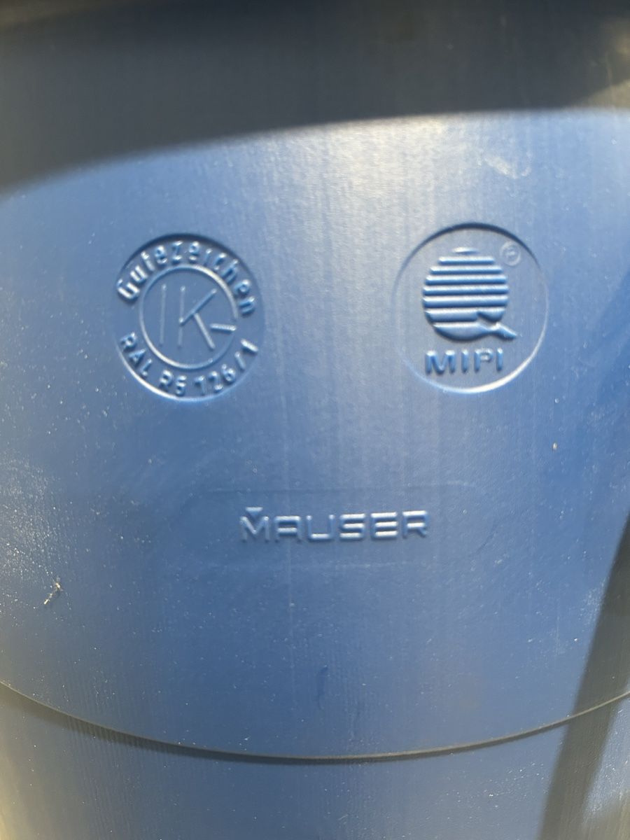 10 Stück Kunststoff Fass blau 60Liter Hersteller Mauser (Gebraucht) in ...