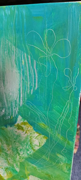 Gemälde "Grüner Frühling" von mir selbstgemalt 80×80 | Kaufen auf Ricardo