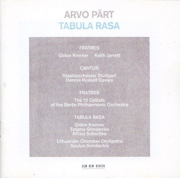 Arvo Pärt TABULA RASA Keith Jarrett G. Kremer Klassik ECM CD | Acheter sur Ricardo