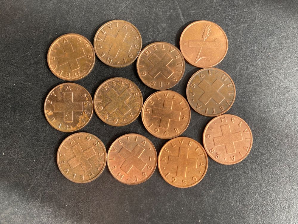 CH: 1 Rappen 1948 - 1959 (alle 12 Jahrgänge) | Kaufen auf Ricardo