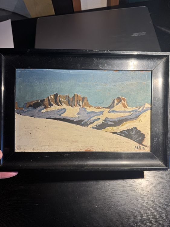 Alpen-Ölgemälde "Kreuz - mit Sulzfluh" gerahmt (Gebraucht) in Buchs AG für CHF 160 – mit ...