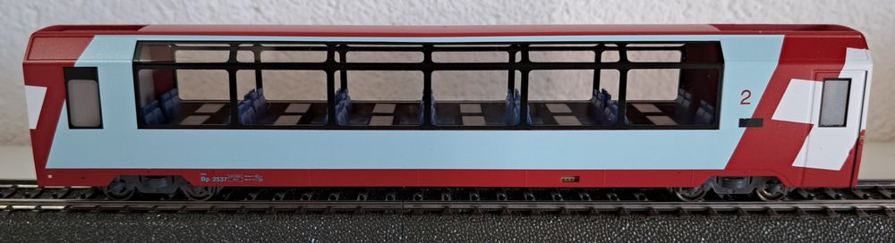 RhB Glacier Express Panoramawagen 2 kl. BP 2537 Bemo WS Neu (Neu und originalverpackt) in Salez ...