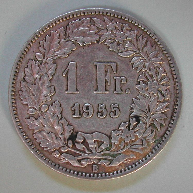 111 CH, 1 FRANKEN 1955 B, SILBER, ss | Kaufen auf Ricardo