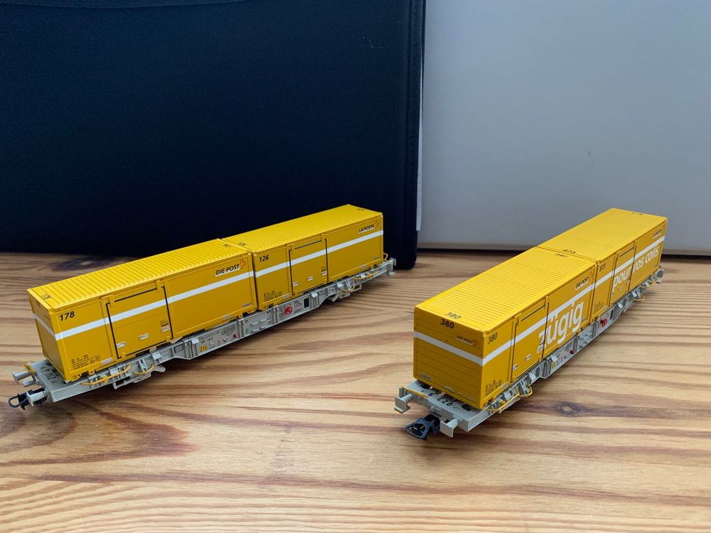 Liliput Containertragwagen 2Set Schweizer Post Set 2 (Neu und ...