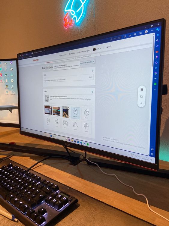 AOC Gaming Monitor 144 Hz inkl. Icy Box Monitorständer (Gebraucht) in ...