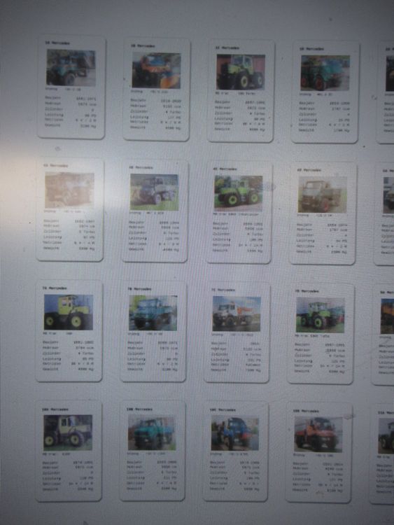 Mercedes MB trac / Unimog Quartett 52 Karten (Neu und originalverpackt) in Herznach für CHF 32 ...