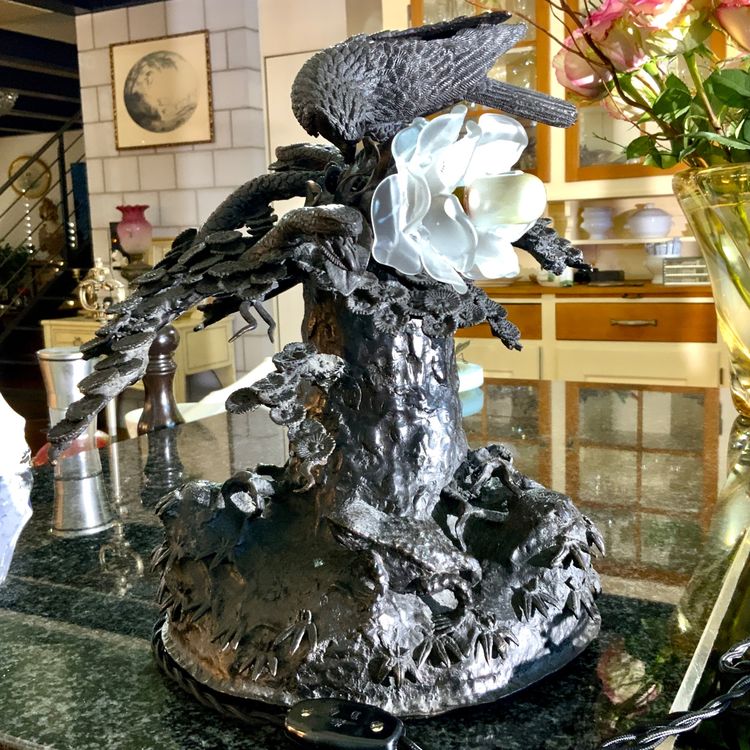 Jugendstil Skulptur Als Lampe Massive Bronze Kunst 7 4 Kg Kaufen Auf
