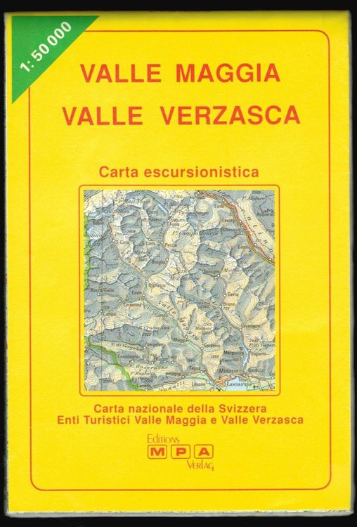 Landkarte Valle Maggia Valle Verzasca Wanderkarte (1993) (Neu (gemäss ...