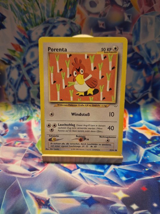 Pokemon Karte Porenta 2001 Vintage (NR 43) (Gebraucht) in Obernau für ...