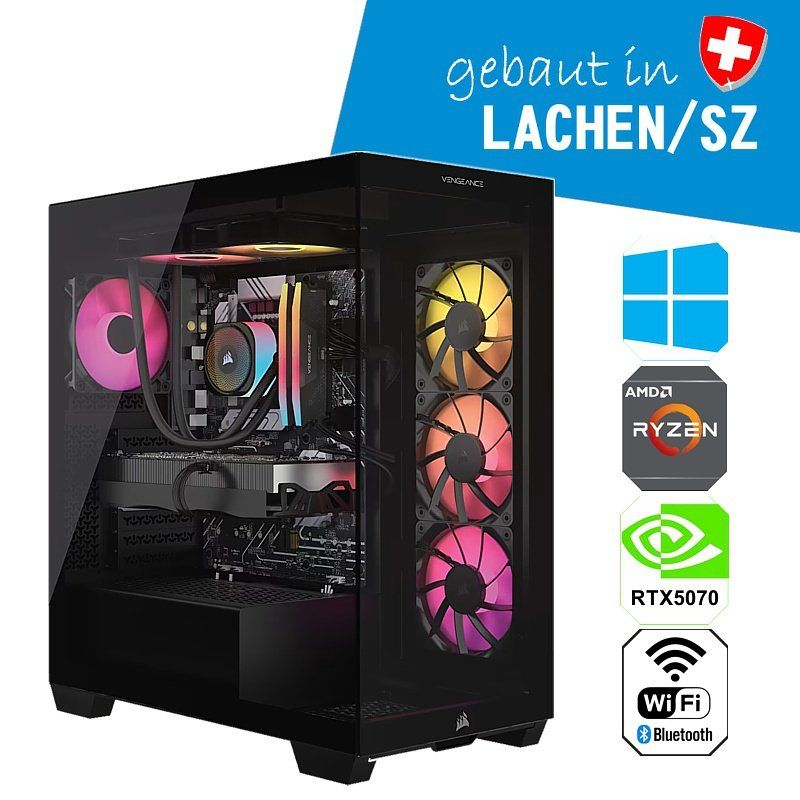 Gaming-PC Warlord, Ryzen 7, RTX5070, 32GB RAM, 1TB, Win11 (Neu und ...