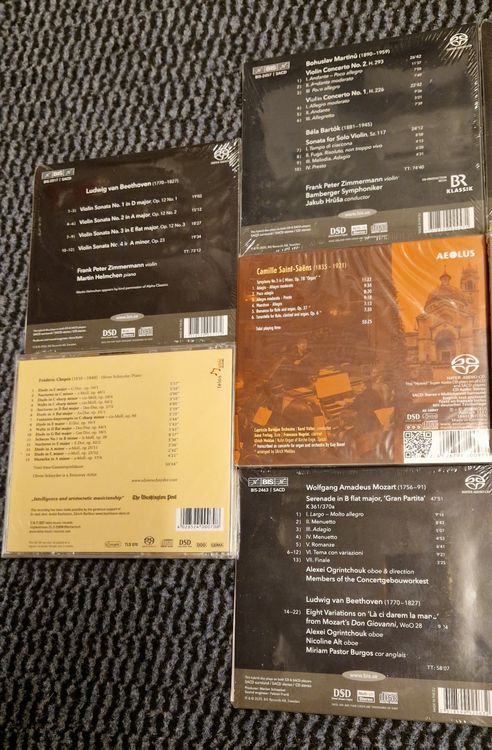 10x SACD, Super Audio CDs Klassik, Schubert, Beethove usw. (Neu und ...