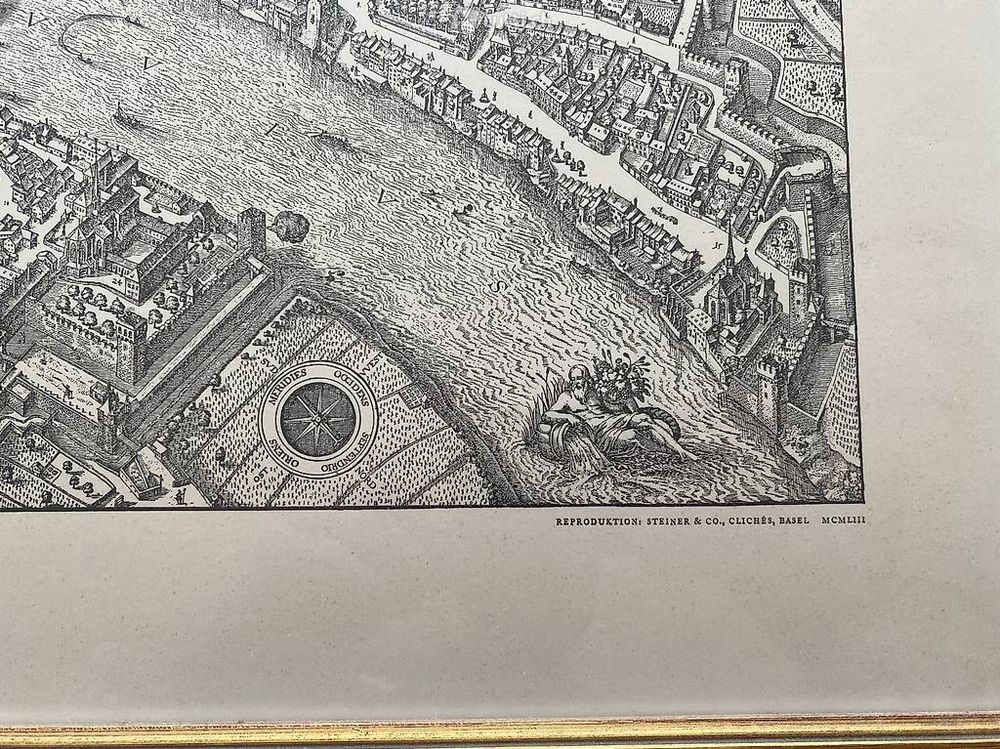 Altes Basler Bild / Merian Plan von Basel | Kaufen auf Ricardo