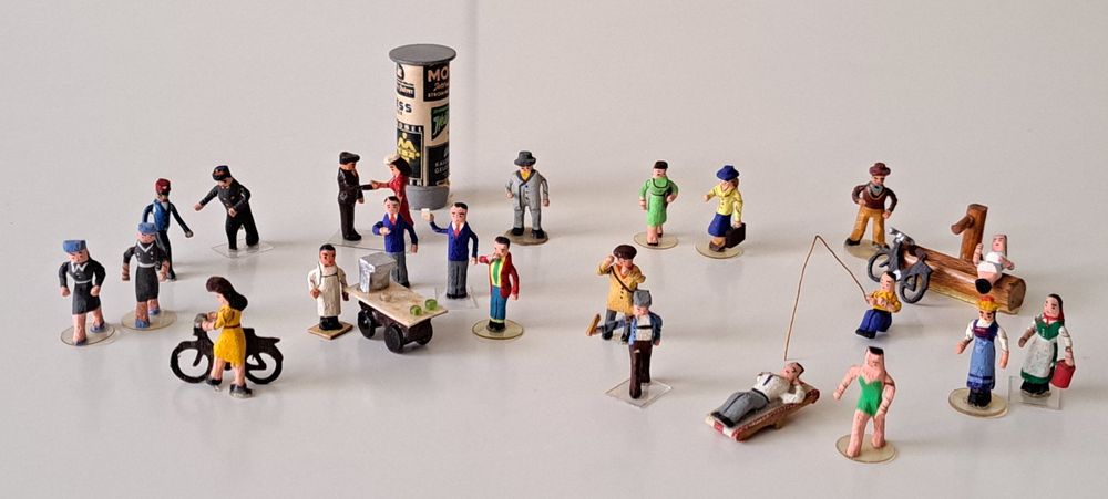 Spur HO - Antike PREISER "Holzfiguren" aus denn 50er Jahre | Acheter ...