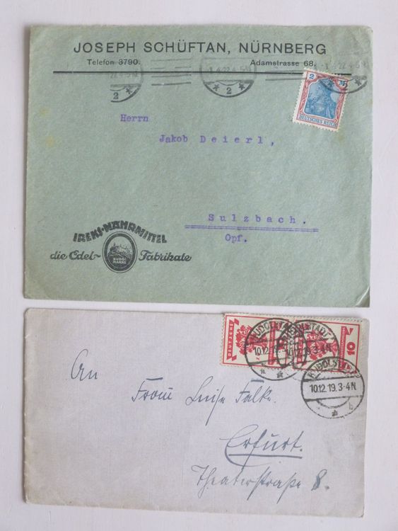 DR - 2 alte Briefe 1919 + 1922 | Kaufen auf Ricardo
