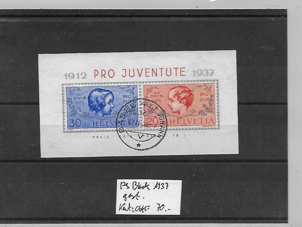 PJ Block 1937 gest. Kat: CHF 70.- (Gebraucht) in Basel für CHF 3 – mit Lieferung auf Ricardo kaufen