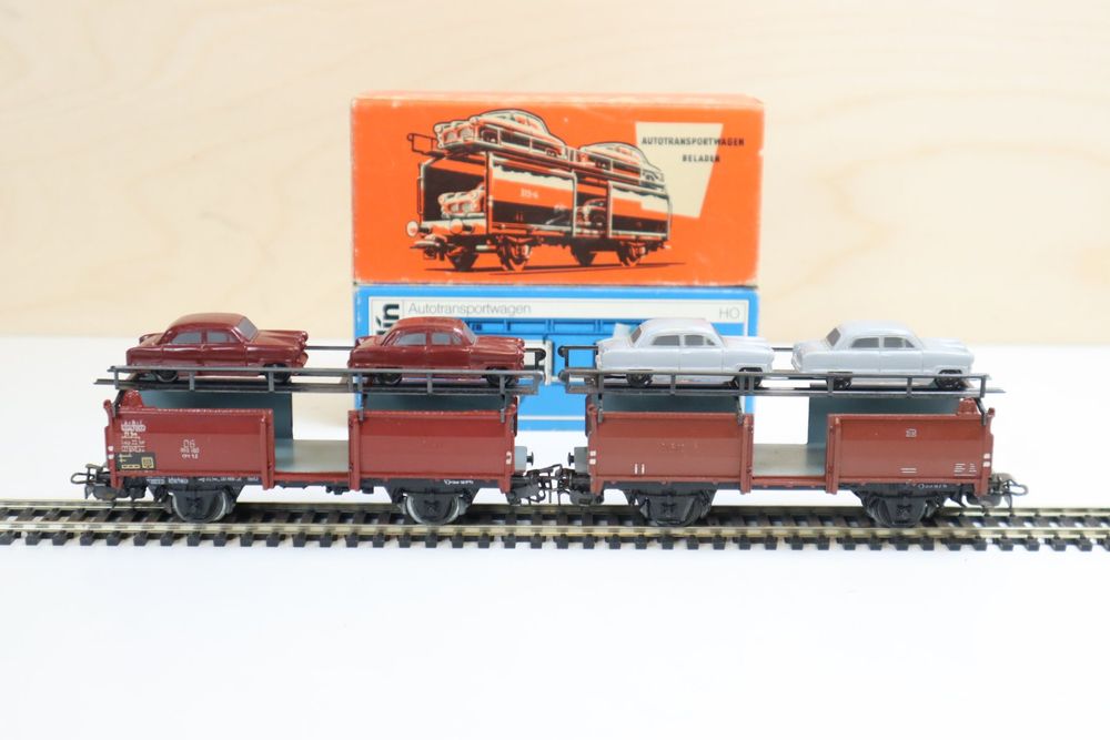Märklin 2 x Autotransportwagen mit Autos 315/4G / 4612 - Rar (Gebraucht ...