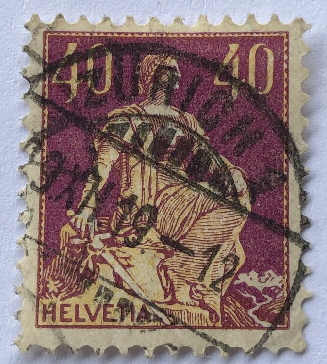 Helvetia mit Schwert Vollstempel Zürich (Gebraucht) in Aarau für CHF 0.2 – mit Lieferung auf ...