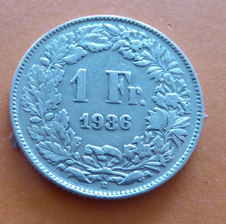 Fr. 1.-- Silber 1936 | Kaufen auf Ricardo