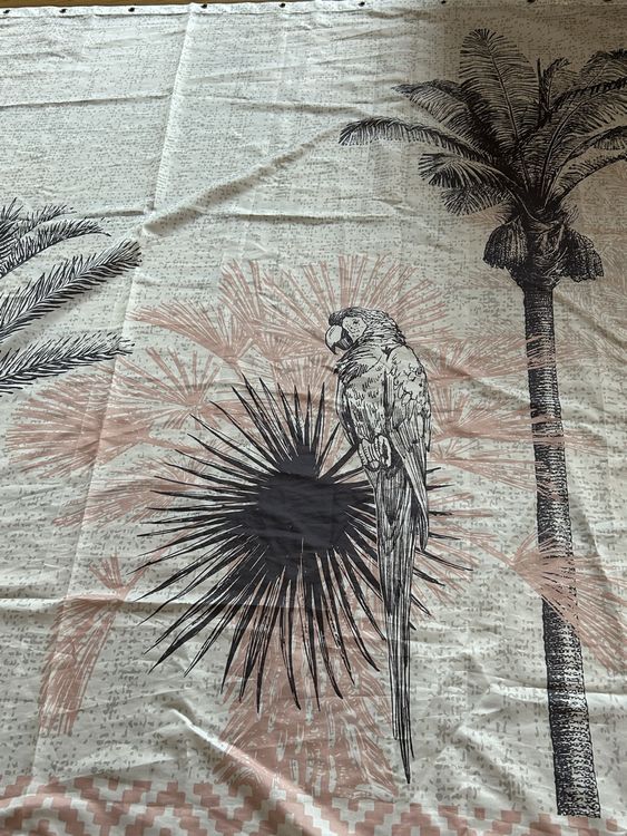 Dusch Vorhang Palmen Papageien Muster Sommerfeeling 🌸🌴🐦 | Kaufen auf Ricardo