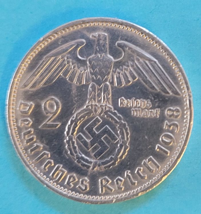 2 ReichsMark 1938 F "Nazi-Deutschland" TopErhaltung Silber (Gebraucht) in Oberriet SG für CHF 31 ...