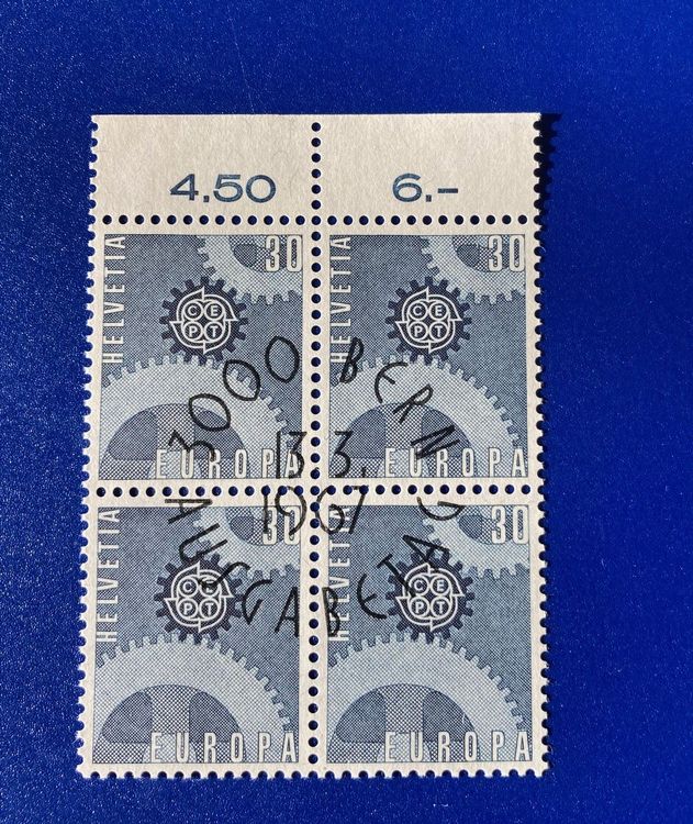 Postfrischer 4er Block Europamarken mit ET-Stempel | Kaufen auf Ricardo