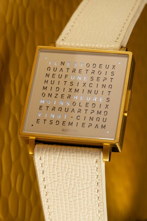 Qlocktwo W35 Gold White - Français - neuve - dès 1.- | Kaufen auf Ricardo