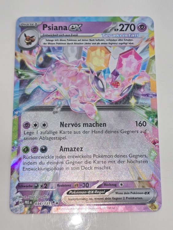 🇩🇪 Pokemon Prismatische Entwicklungen 》Psiana EX (Neu und ...
