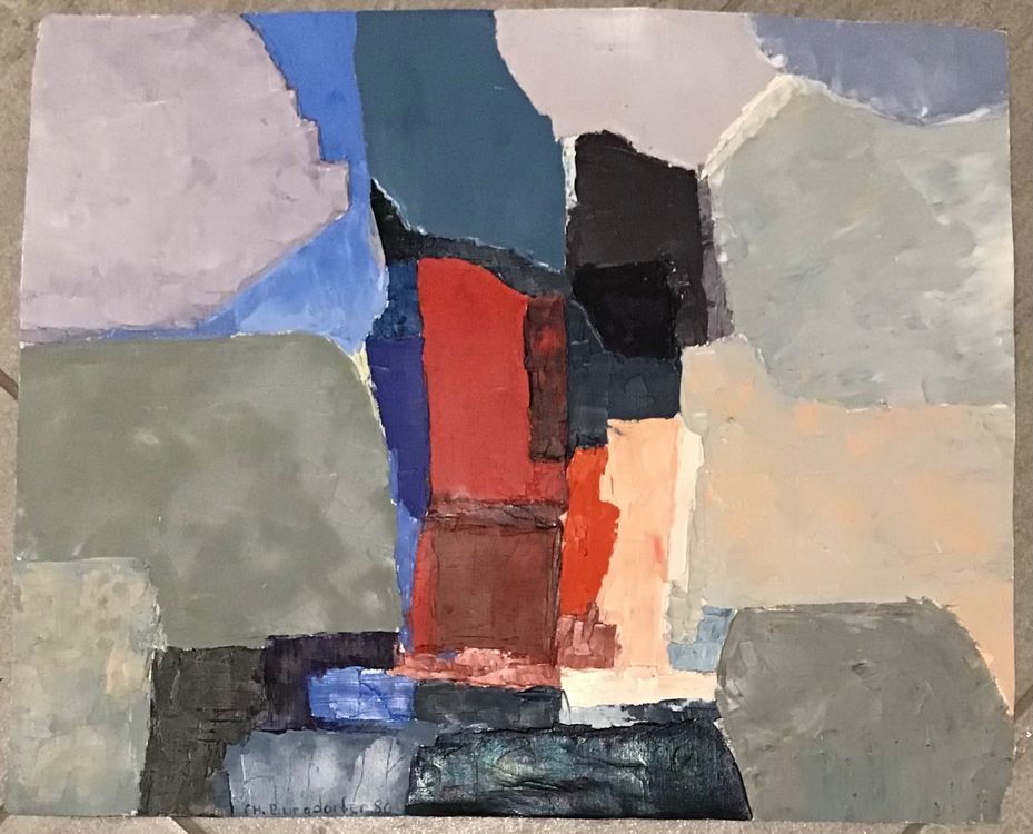 Abstrakte Mischtecknik Gemälde von BURGDORFER | Kaufen auf Ricardo