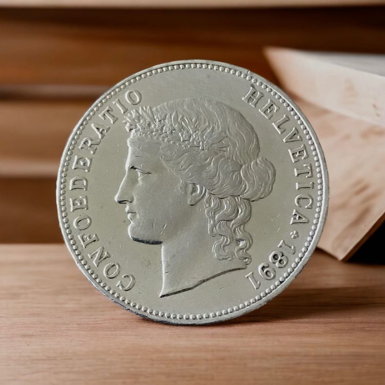 Schweiz 5 Franken Silber Jahrgang 1891 (Gebraucht) in Winterthur für CHF 205 – mit Lieferung auf ...