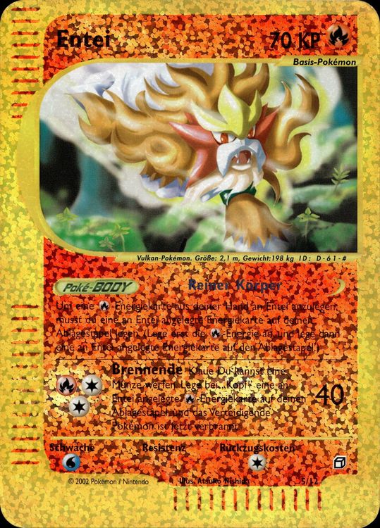 ENTEI POKEMON (2002) AQUAPOLIS BOX TOPPER 5/12 AB 1 (Gebraucht) in ...