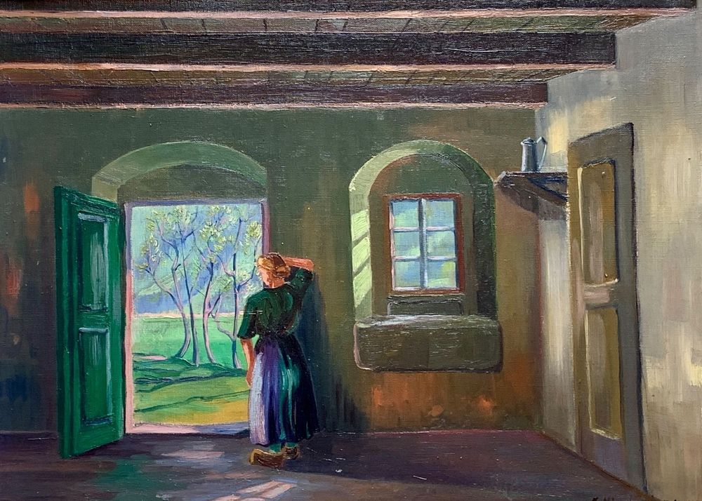 CHARLES HINDENLANG, Ölbild von 1915, signiert und datiert. (Gebraucht ...