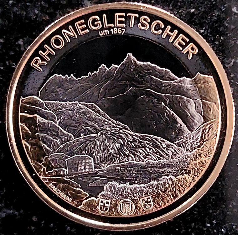 10 Fr. Gedenkmünze 2024 pp Rhonegletscher / aus Münzsatz (Neu (gemäss Beschreibung)) in Arch für ...
