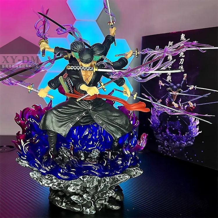 40cm Anime ein Stück Zoro Figur Wano Oniga shima 9 Schwerter (Neu und ...