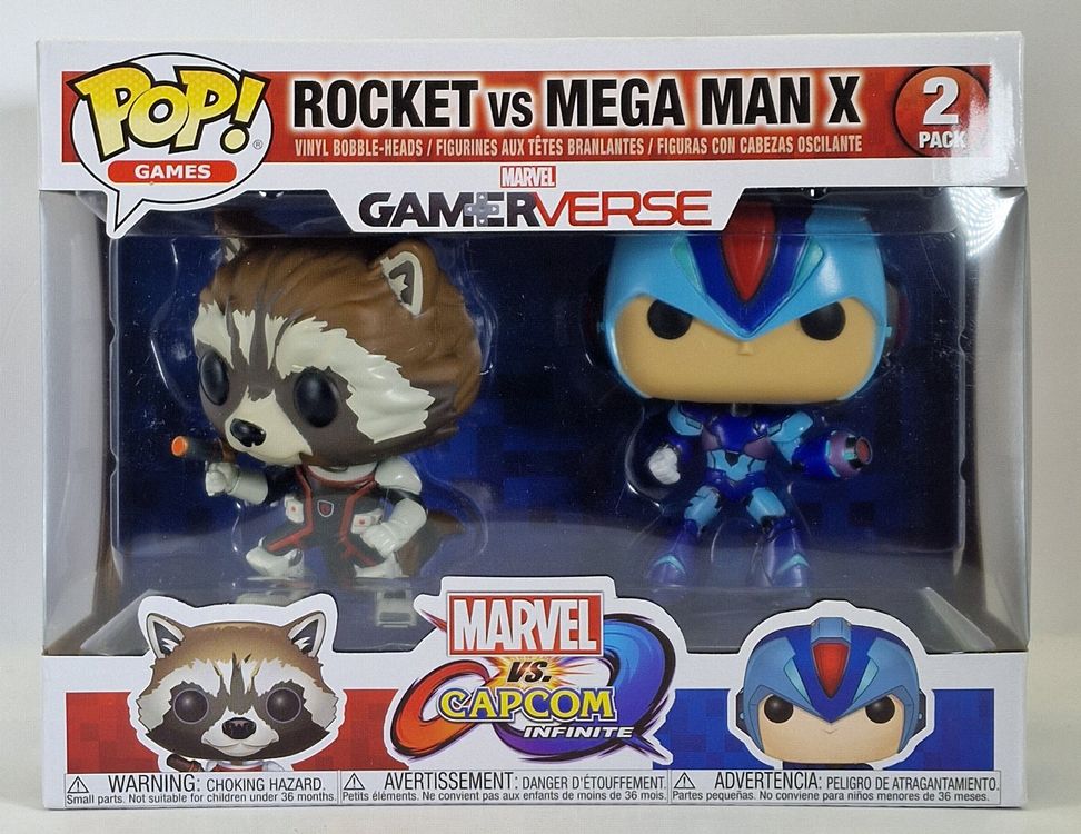 Funko Pop! - Marvel - Rocket Raccoon vs Mega Man X 2 Pack (Gebraucht ...