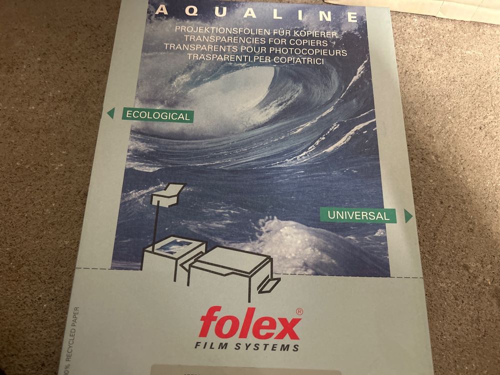 Folex Projektionsfolien Aqualine X-501 Klar NEU | Kaufen auf Ricardo