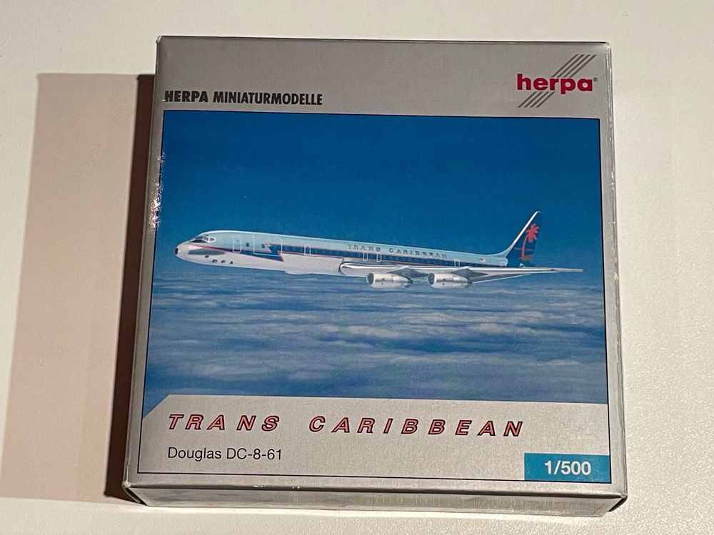 Herpa Wings 1:500 Trans Caribbean Douglas DC 8-61 (Gebraucht) in Basel für CHF 10 – mit ...