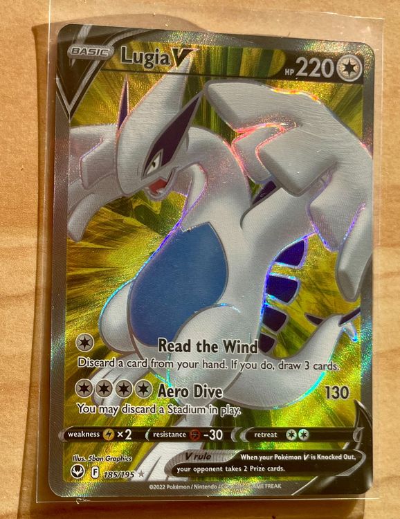 LUGIA V * (SIT 185) Silberne Sturmwinde Pokemon Karte (Neu (gemäss ...