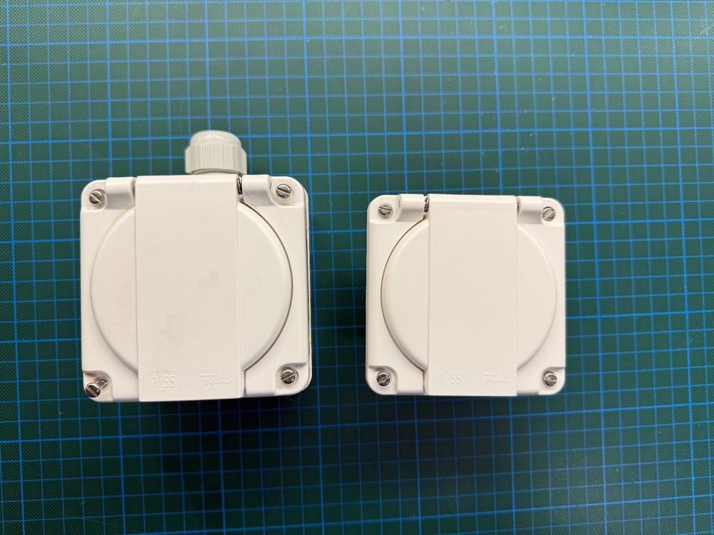 Steckdose Typ 13 nass Feller, IP55 (geschlossen), weiss Neu (Neu ...