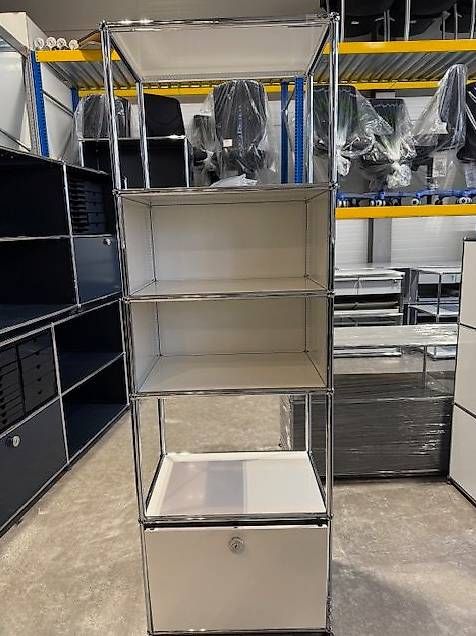 USM Haller offenes Regal, weiss Ausstellungsstück (Gebraucht) in ...