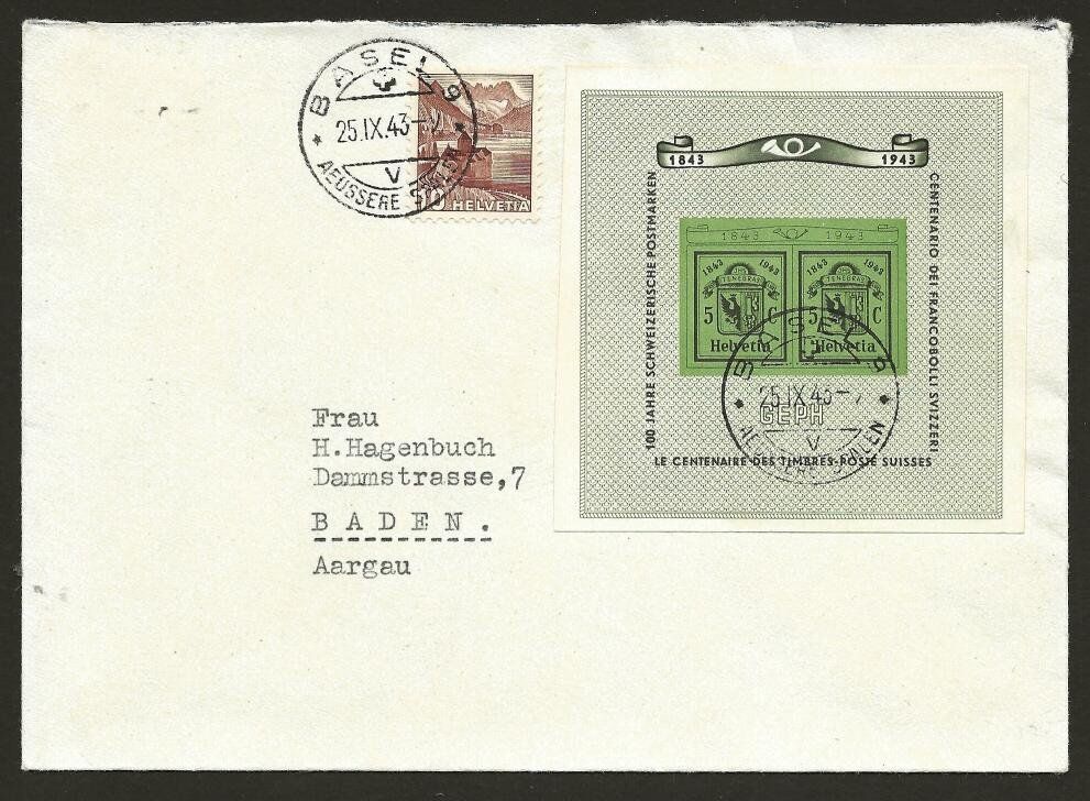 1943 20 Rp. Brief GEPH - Block (Gebraucht) in Arlesheim für CHF 3 – mit Lieferung auf Ricardo kaufen