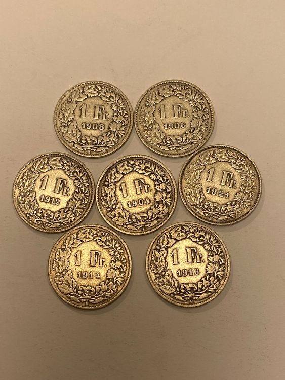 7 Stk 1.- über 100 Jahre Alt (8) (Gebraucht) in Ballwil für CHF 19 – mit Lieferung auf Ricardo ...